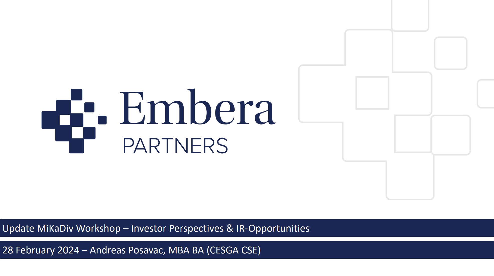 Insights & Reports - Embera Partners